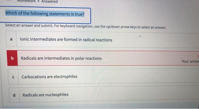 Solved homework Answered Which of the following statements | Chegg.com