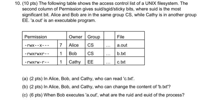 Solved Is the part a only Cathy?also provide correct answers | Chegg.com