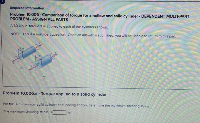 Solved Required Information Problem 10.006 - Comparison of | Chegg.com