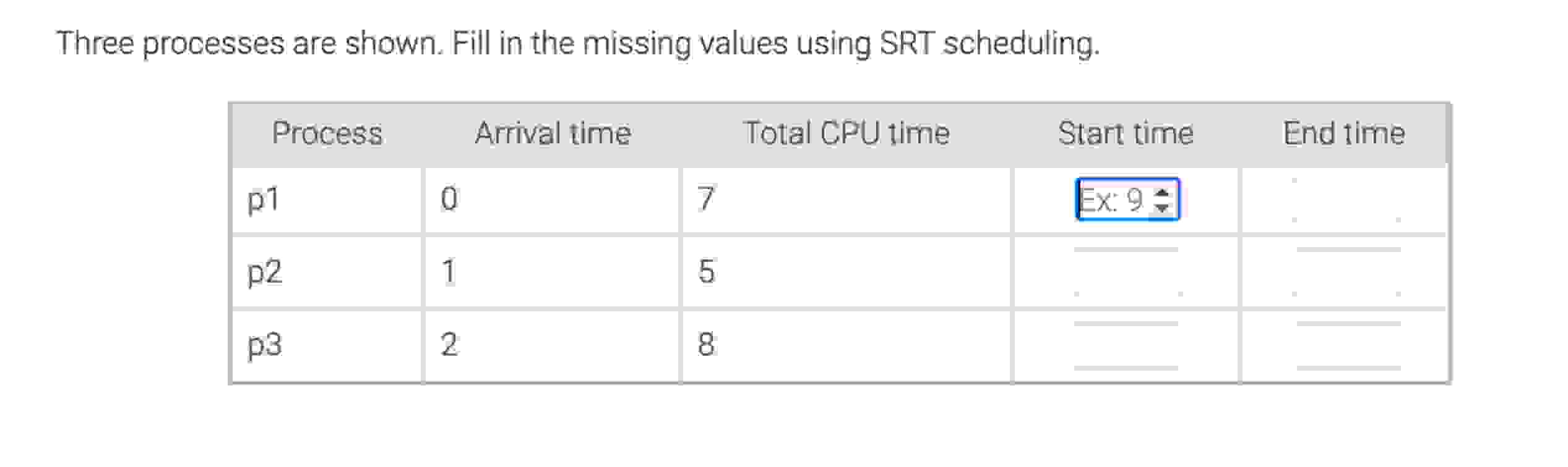 Solved Three processes are shown. Fill in the missing values | Chegg.com