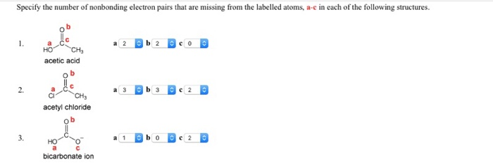 Solved Specify the number of nonbonding electron pairs that | Chegg.com