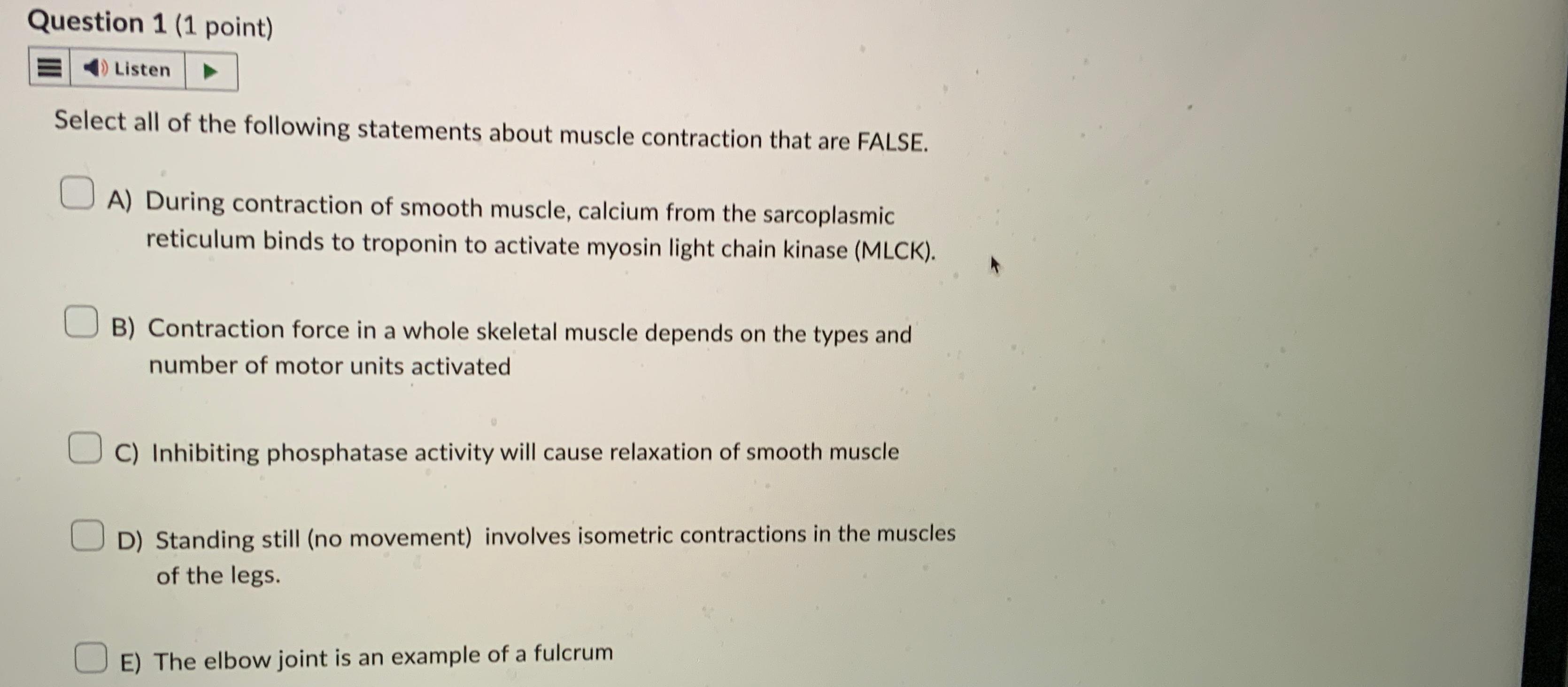 Solved Question 1 (1 ﻿point)Select all of the following | Chegg.com
