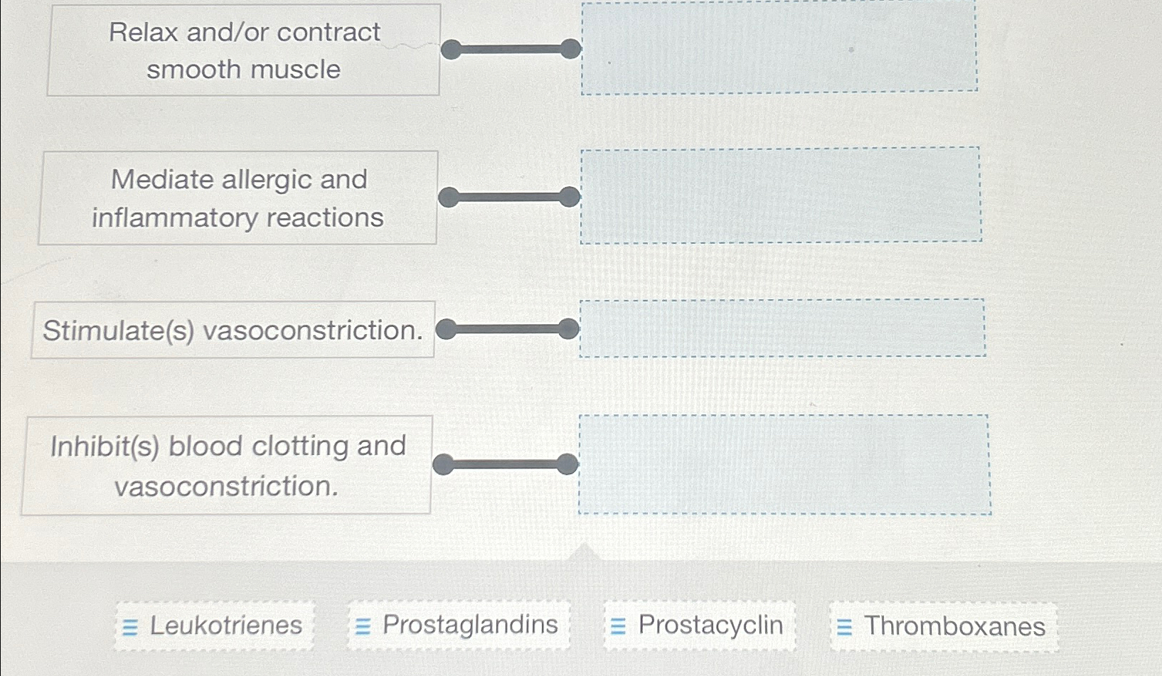 Solved Relax and/or contract smooth muscleMediate allergic | Chegg.com