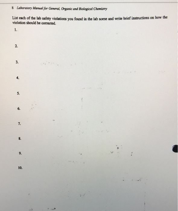 Solved Study the lab scene below and locate at least ten | Chegg.com