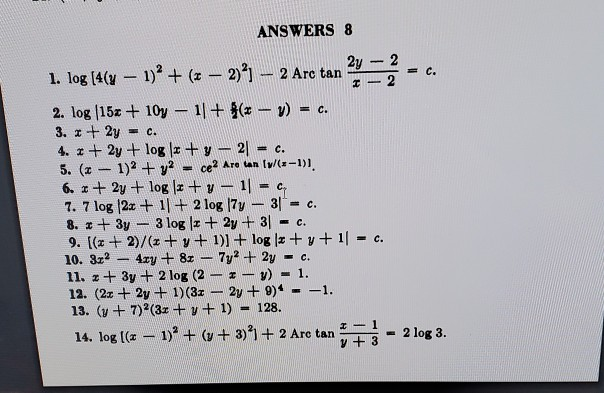 Solved EXERCISE 8 Find a 1-parameter family of solutions of | Chegg.com