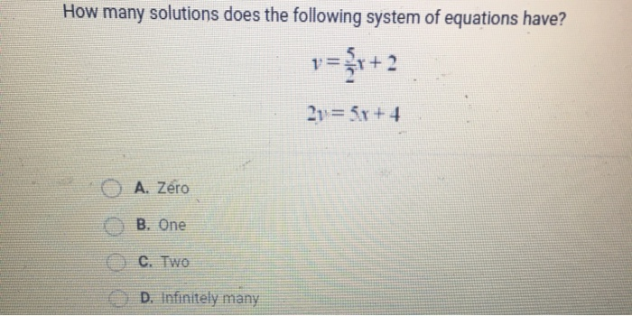 Solved How many solutions does the following system of | Chegg.com