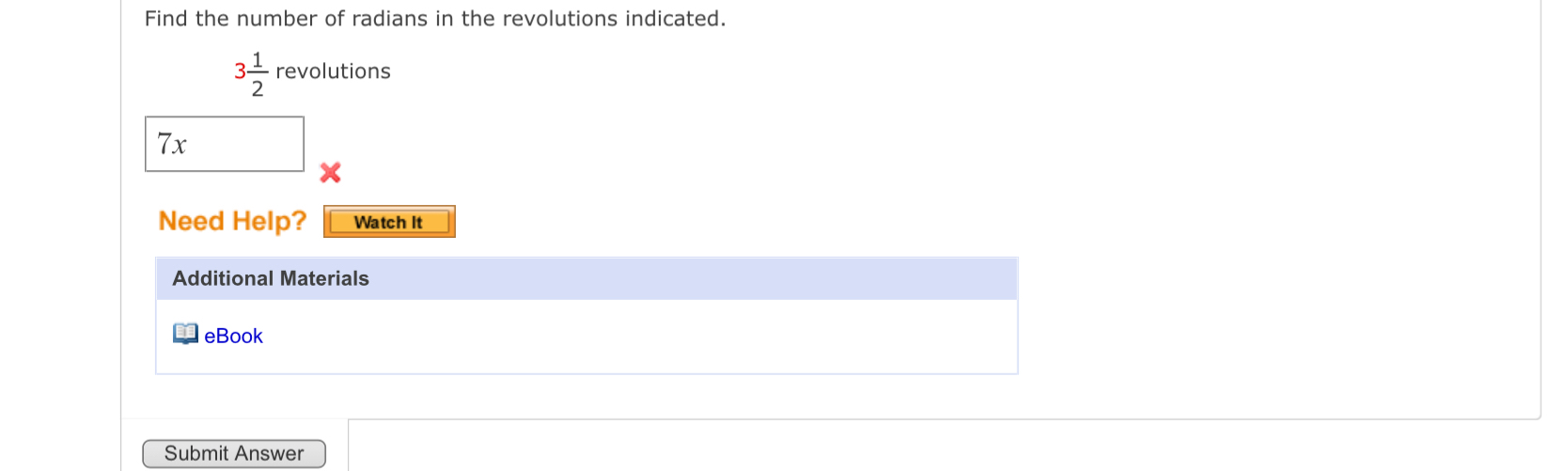 Solved Find the number of radians in the revolutions | Chegg.com