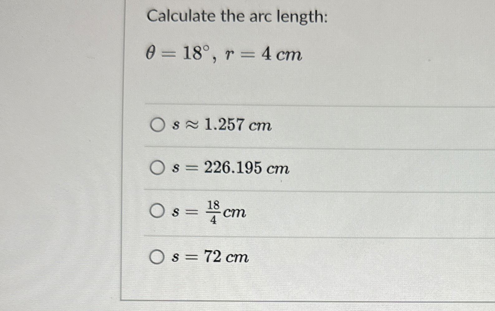 Solved Calculate the arc | Chegg.com