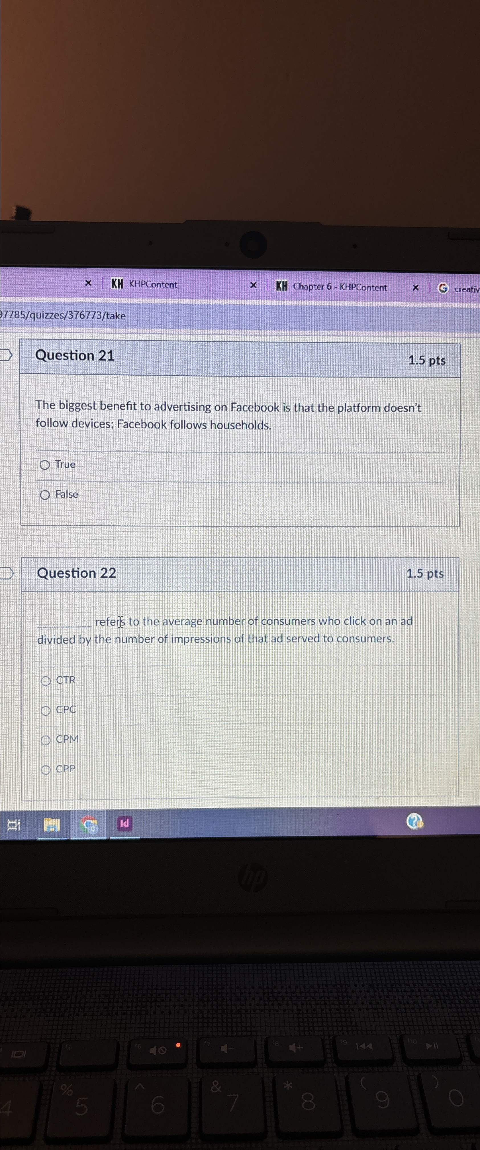 Solved Question 211.5ptsThe biggest benefit to advertising | Chegg.com