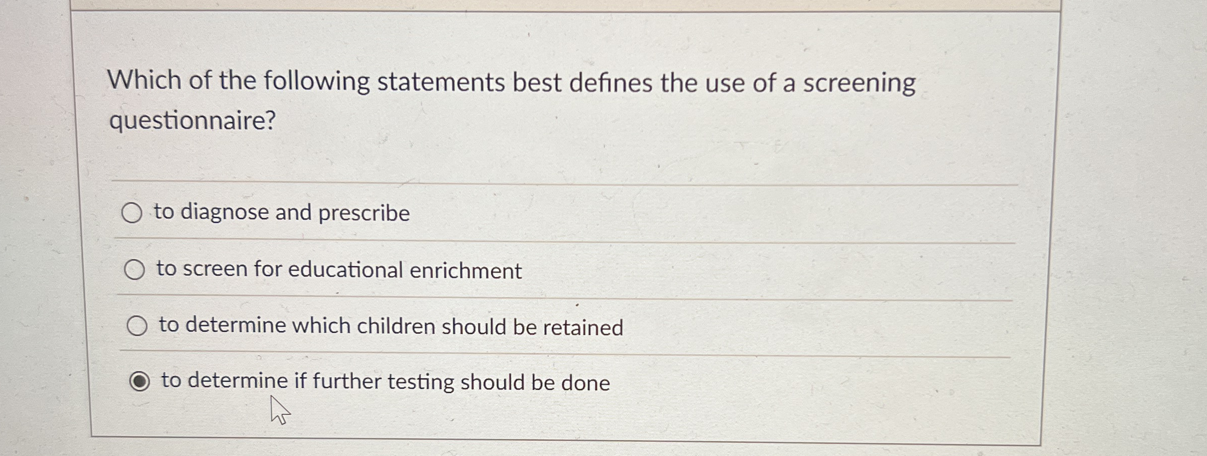Solved Which of the following statements best defines the | Chegg.com
