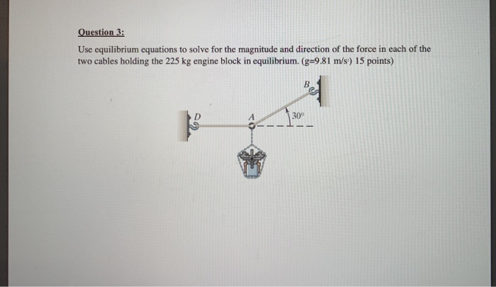 Solved Question 3: Use equilibrium equations to solve for | Chegg.com