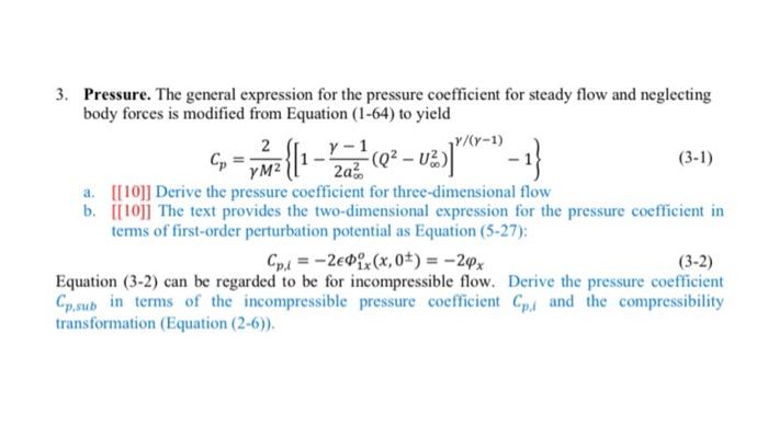 3. Pressure. The general expression for the pressure | Chegg.com