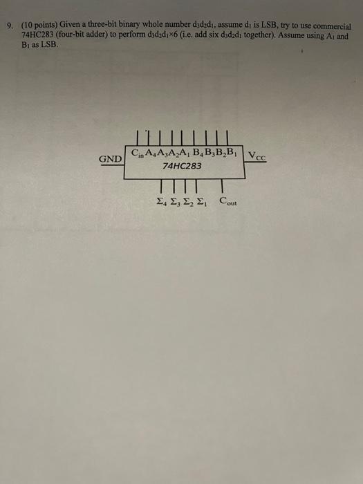 Solved 9. (10 points) Given a three-bit binary whole number | Chegg.com
