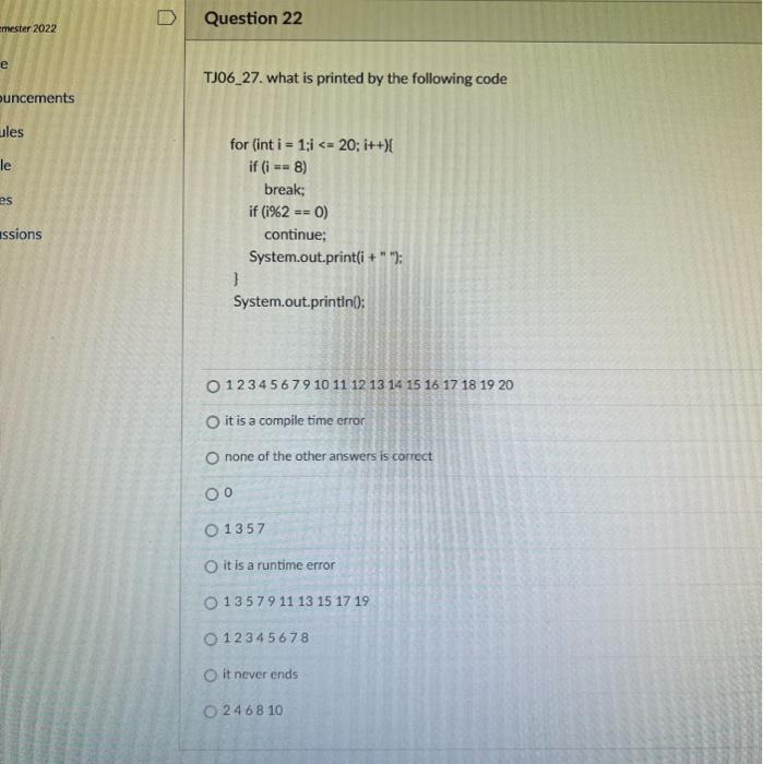 Solved TJ06_24. how many numbers would the following code | Chegg.com