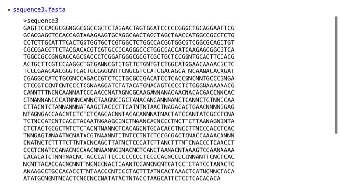 Solved Sequence1 Fasta Sequence 1