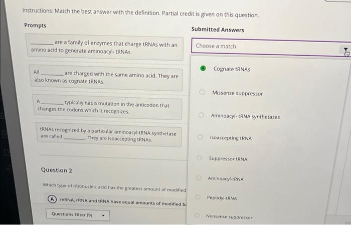 Solved Instructions: Match the best answer with the | Chegg.com