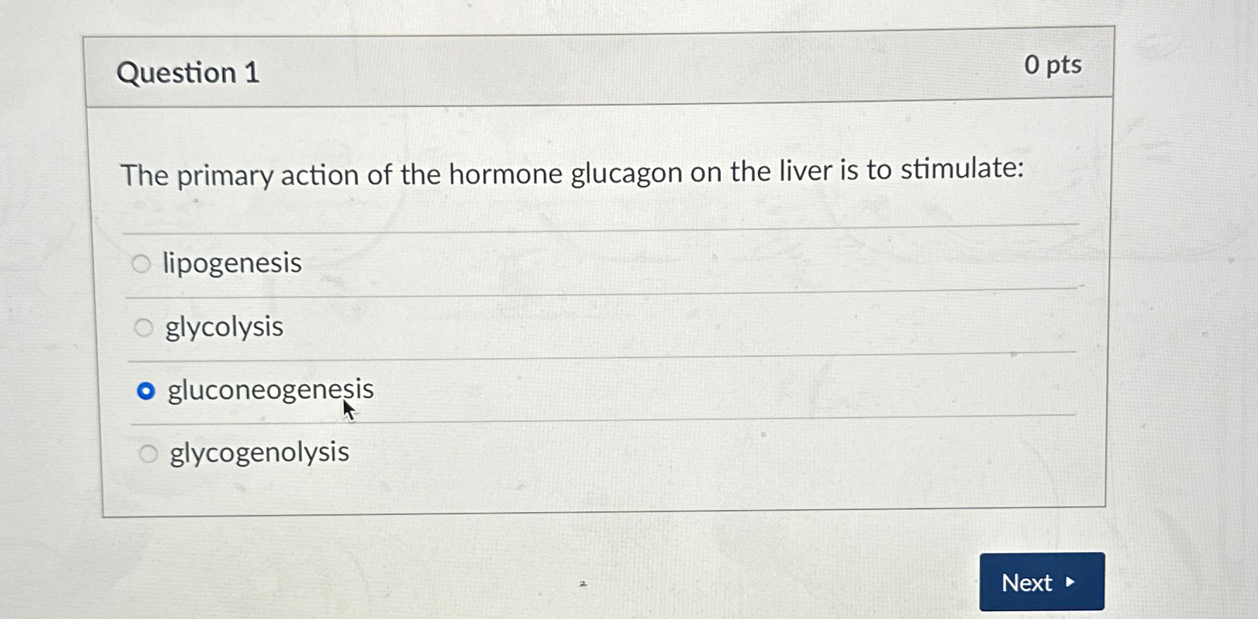 Solved Question 10 ﻿ptsThe primary action of the hormone | Chegg.com