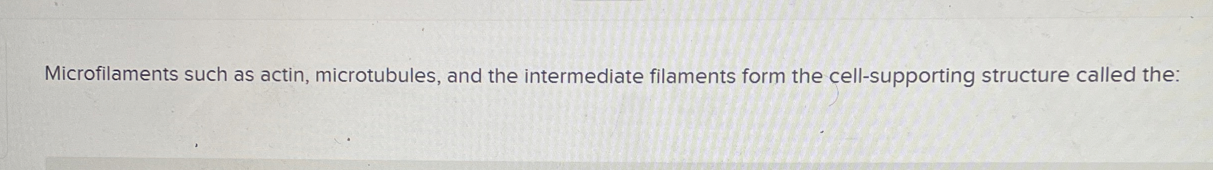 High Quality SOLUTION Microfilaments such as actin, microtubules, and the | Chegg.com