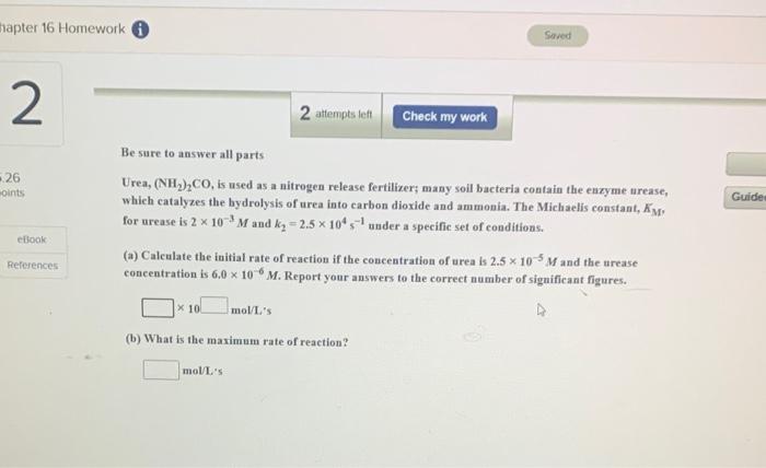 Solved hapter 16 Homework Saved 2 2 attempts left Check my | Chegg.com Solved hapter 16 Homework Saved 2 2 attempts left Check my | Chegg.com