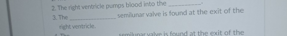 Solved The right ventricle pumps blood into the q,The | Chegg.com