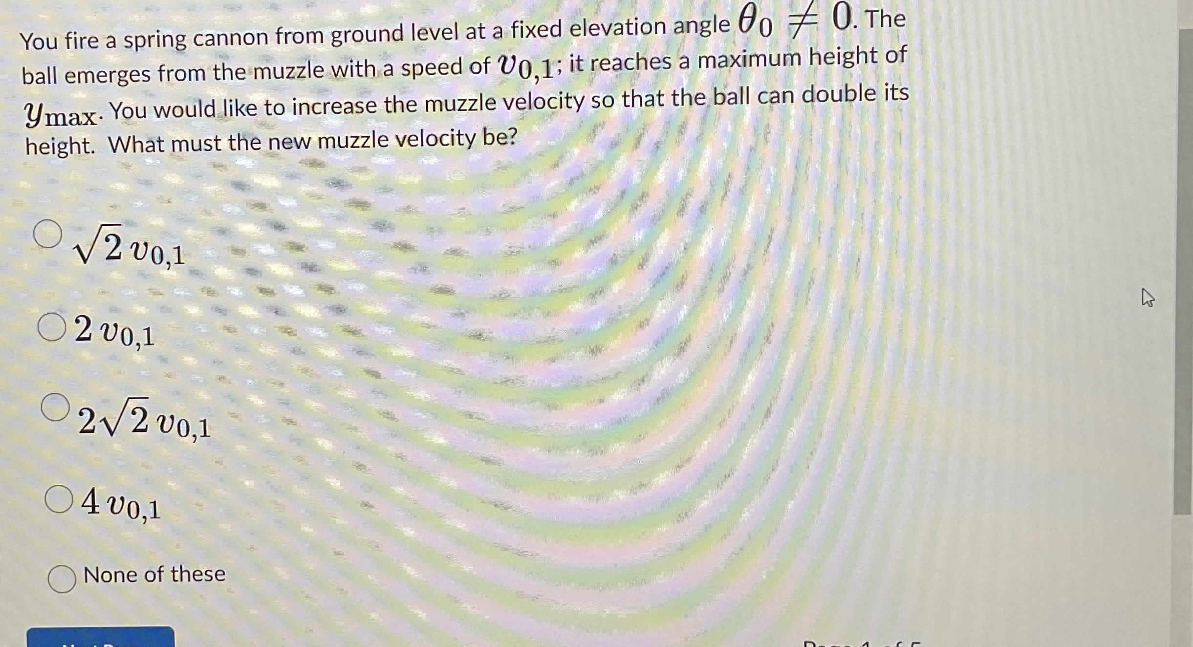 You fire a spring cannon from ground level at a fixed | Chegg.com