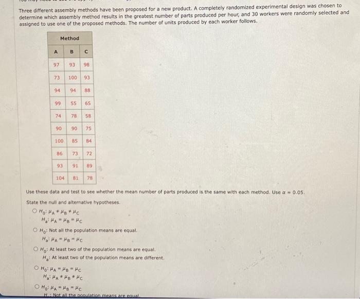 Solved Three different assembly methods have been proposed | Chegg.com
