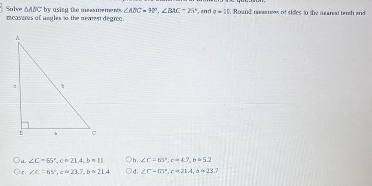 Solved Solve ABC by using the measurements | Chegg.com