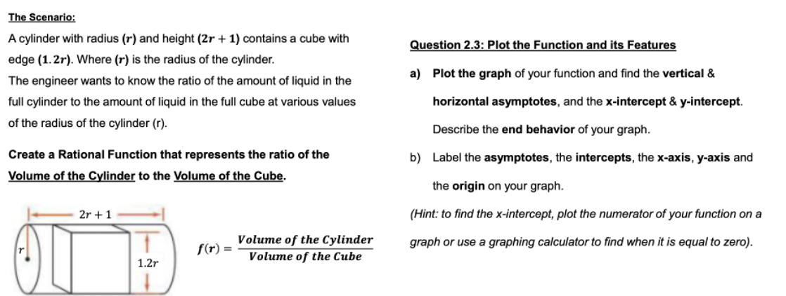 Solved The Scenario:A cylinder with radius (r) ﻿and height | Chegg.com