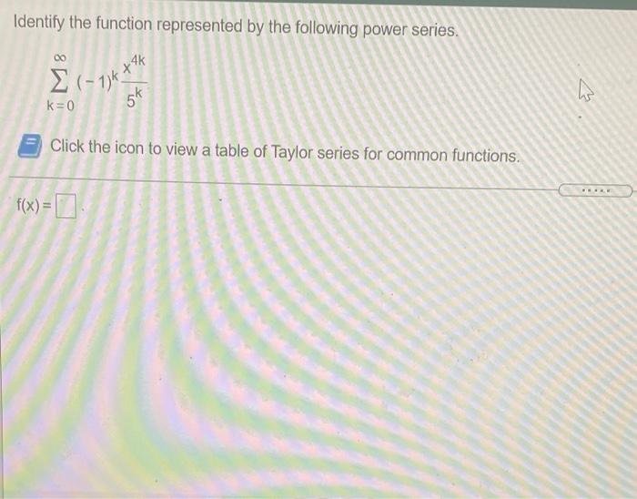 Solved Identify the function represented by the following | Chegg.com