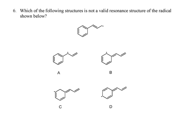 Solved Which of the following structure is not a valid | Chegg.com