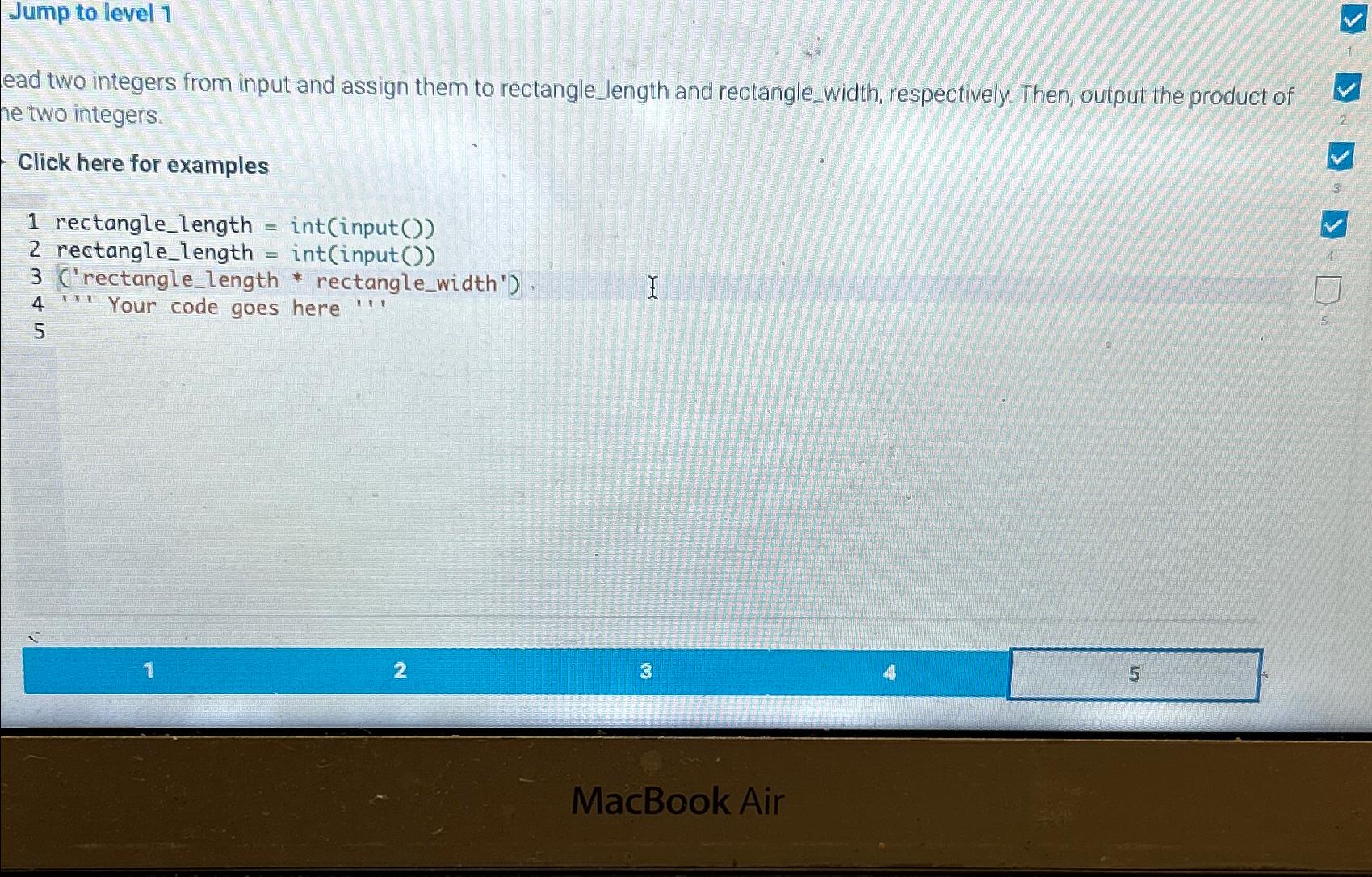Solved Jump to level 1ead two integers from input and assign | Chegg.com