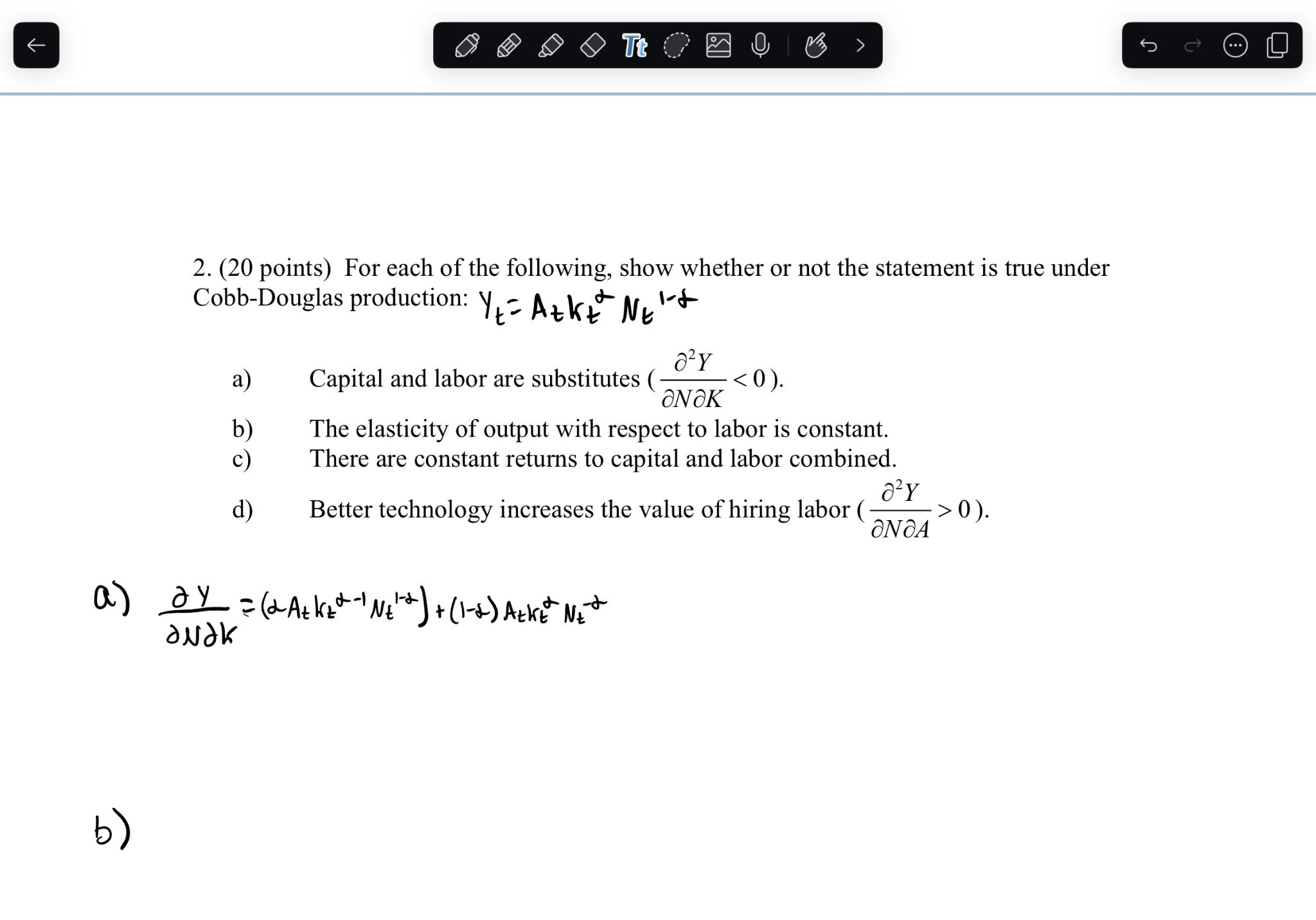Solved (20 ﻿points) ﻿For each of the following, show whether | Chegg.com