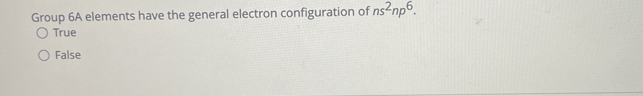 Solved Group 6A elements have the general electron | Chegg.com
