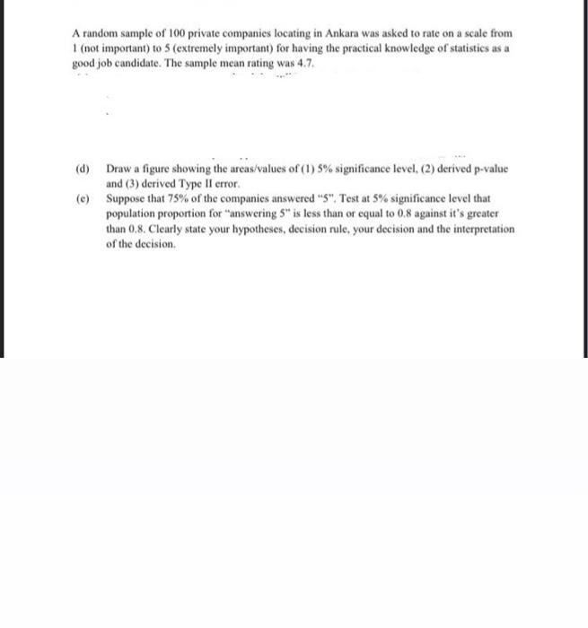 Solved A random sample of 100 private companies locating in | Chegg.com