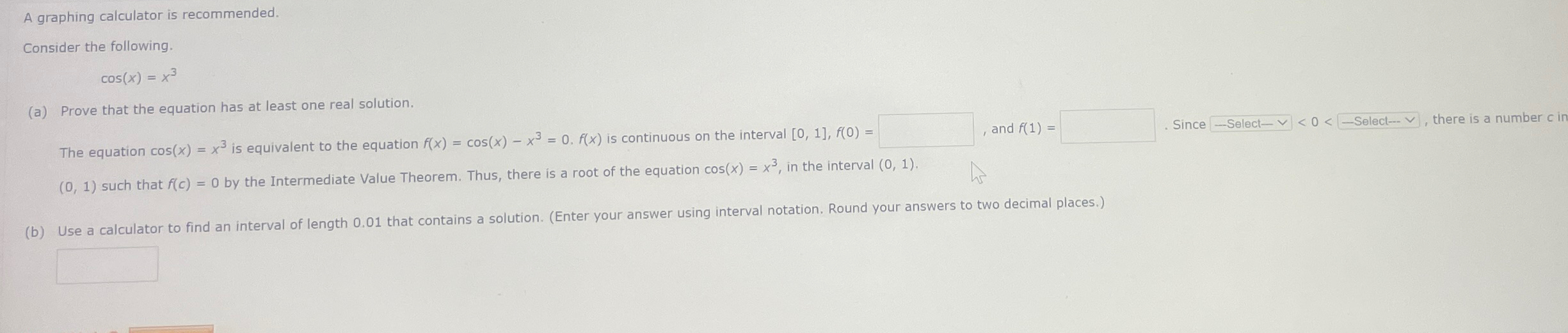 Solved A graphing calculator is recommended.Consider the | Chegg.com