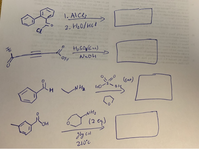 Solved 1. Alch To 2 H₂O/HCl o * H₂SO₂ (Cat) NaOH 014 H2 он | Chegg.com