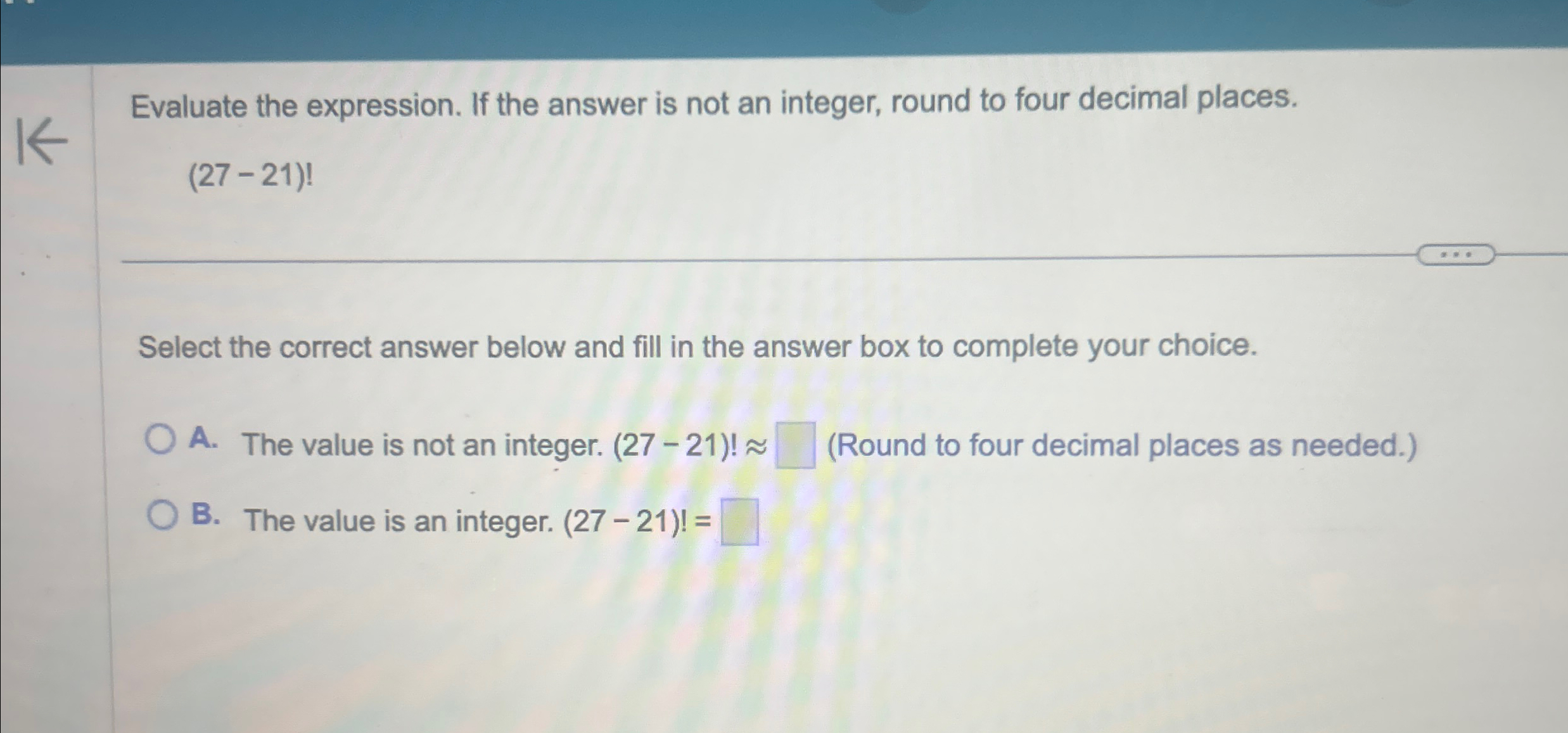 Solved Evaluate the expression. If the answer is not an | Chegg.com