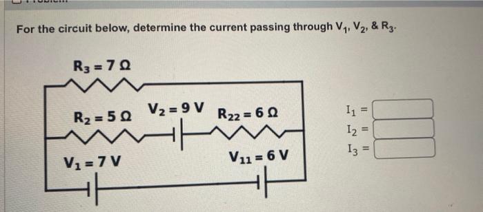 Solved For the circuit below, determine the current passing | Chegg.com