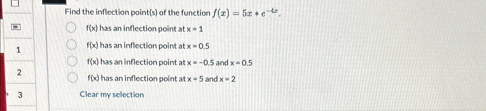 Solved Find the inflection point(s) ﻿of the function | Chegg.com
