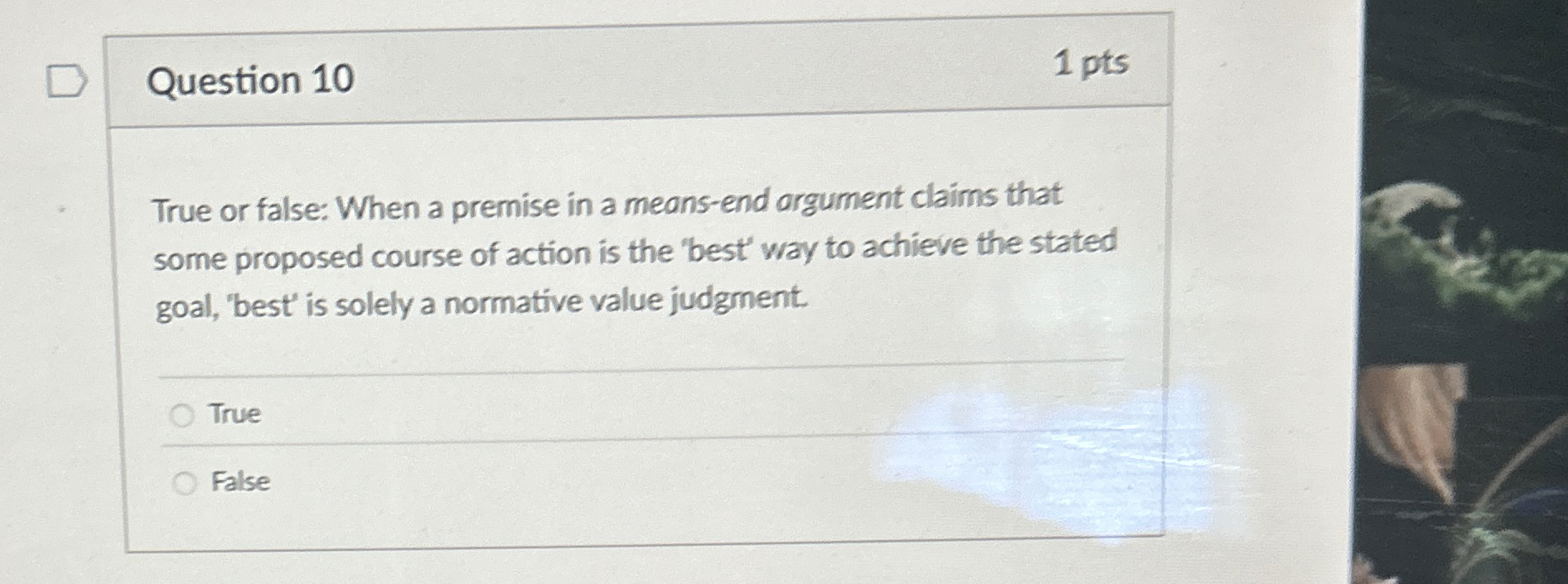 Solved Question 10True or false: When a premise in a | Chegg.com