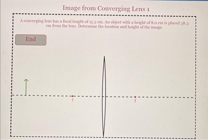 Solved A converging lens has a focal length of 15.5 cm. An | Chegg.com
