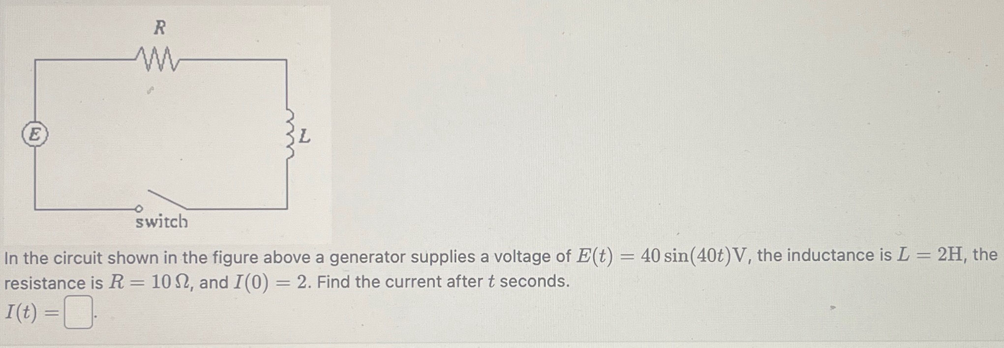 Solved In the circuit shown in the figure above a generator | Chegg.com