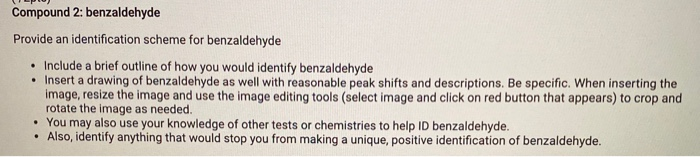 Solved Compound 2: benzaldehyde Provide an identification | Chegg.com