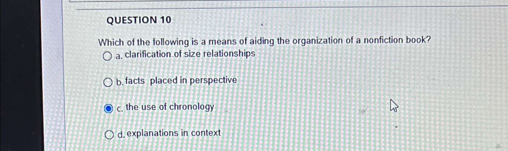 Solved QUESTION 10Which of the following is a means of | Chegg.com