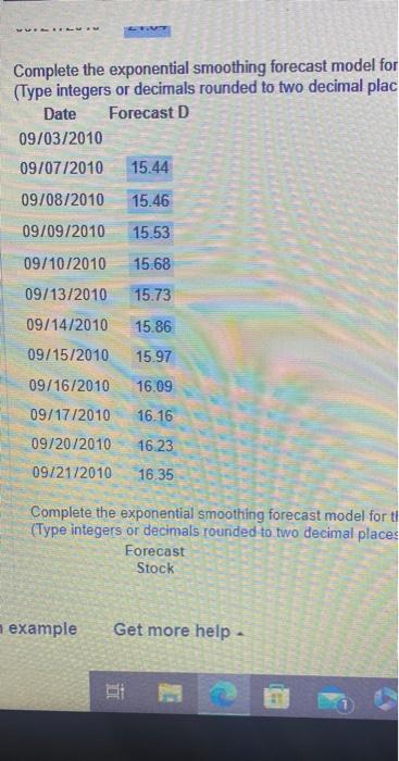 b. Compute the MAD, MSE, and MAPE for each of the | Chegg.com