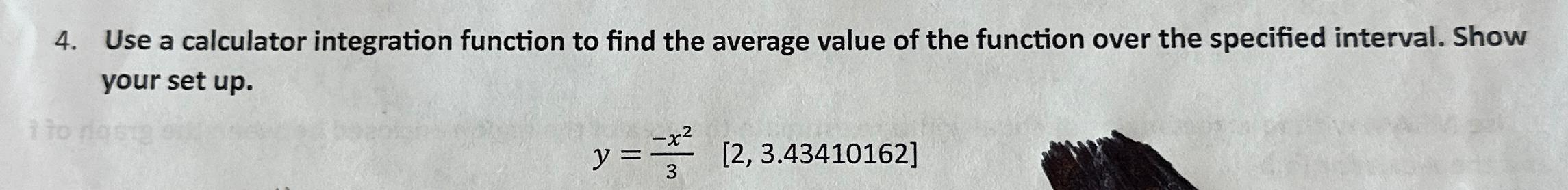 Solved Use a calculator integration function to find the | Chegg.com