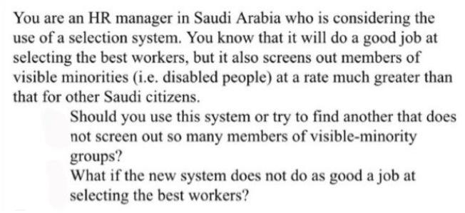 Solved You are an HR manager in Saudi Arabia who is | Chegg.com