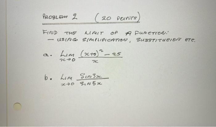 Solved Find the himit of A Function: - using simpifiention, | Chegg.com
