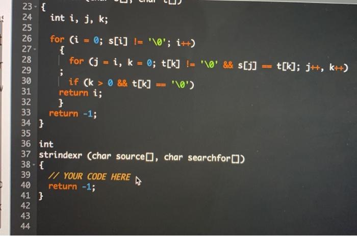 Solved Task 1: Rightmost occurrence In this | Chegg.com