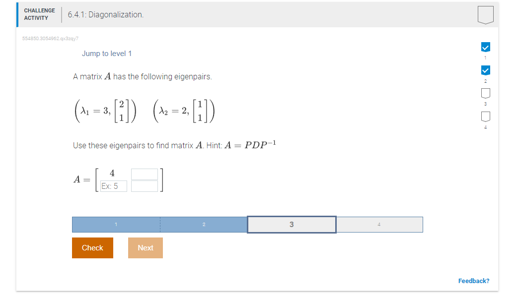 Solved A matrix A has the following | Chegg.com